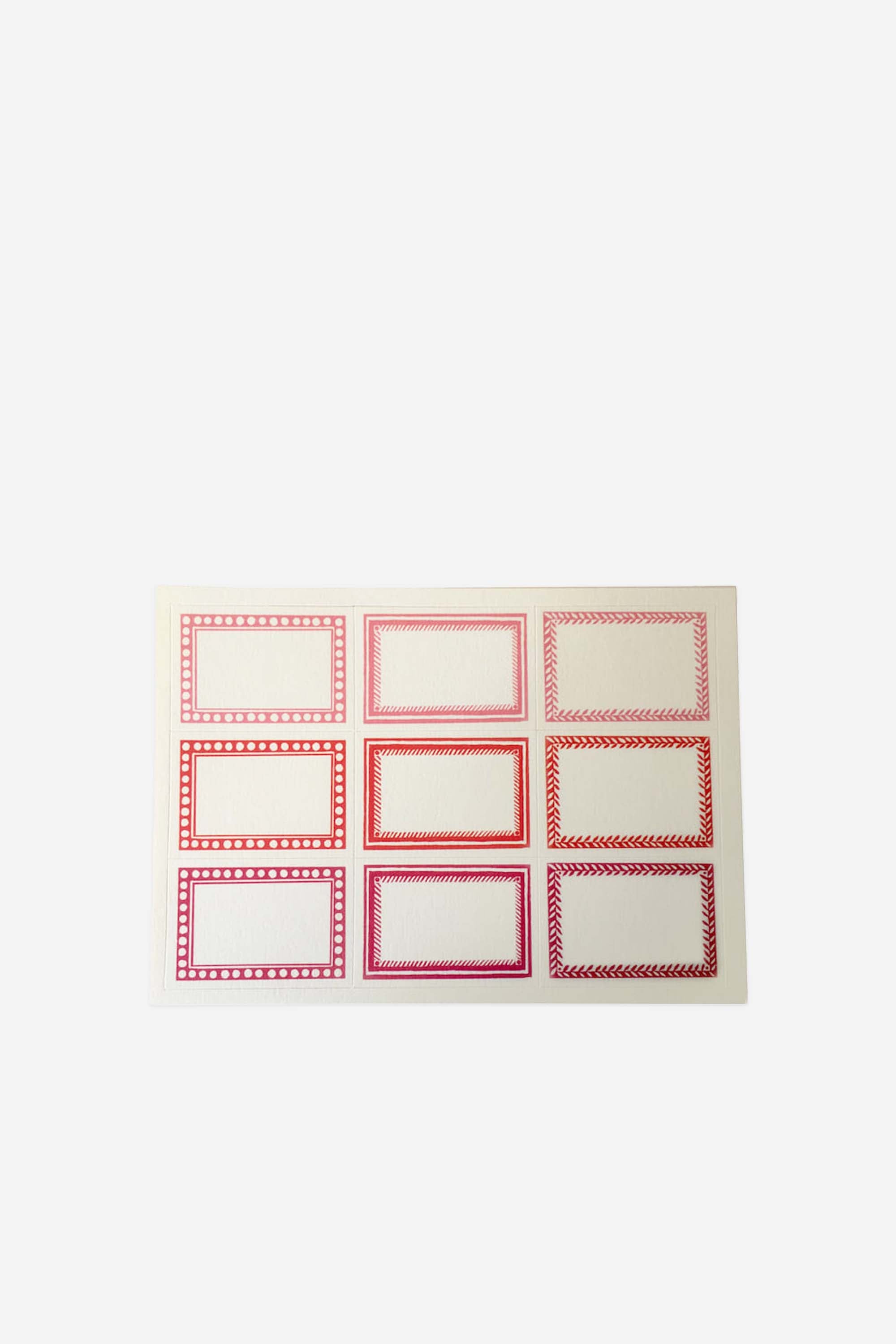Packet of 18 Small Self-Adhesive Labels in Red – Domestic Science Home