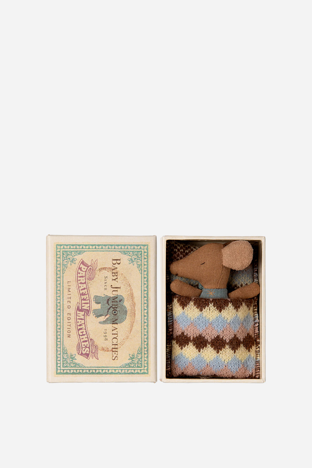 Sleepy Baby Mouse in Matchbox / Blue – Domestic Science Home