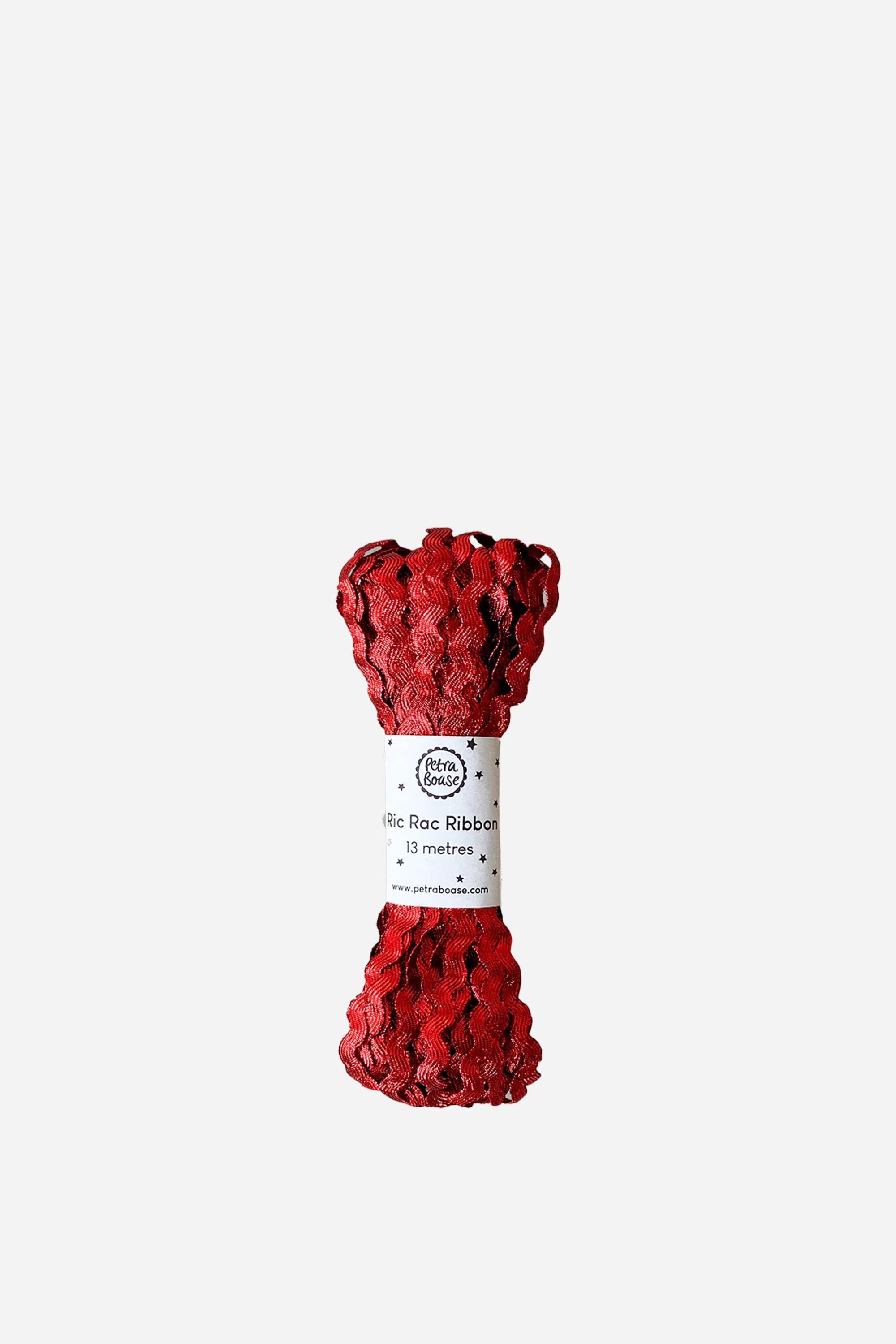 Metallic Ric Rac Ribbon 13m / Ruby Red – Domestic Science Home
