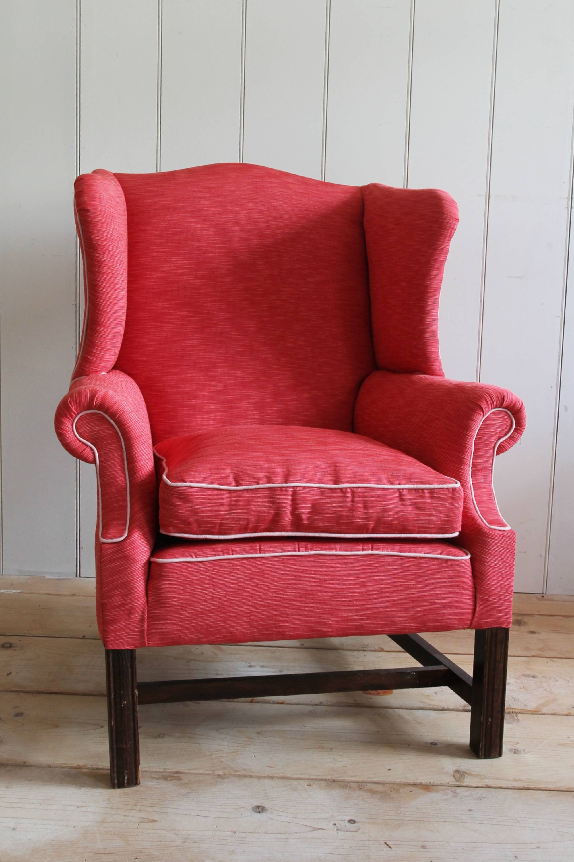 Armchair Red Wingback Domestic Science Home